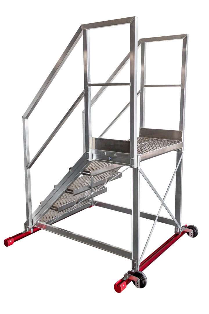 Aluminium Warehouse Steps | Mobile Maintenance Stairs | Platform - THTT