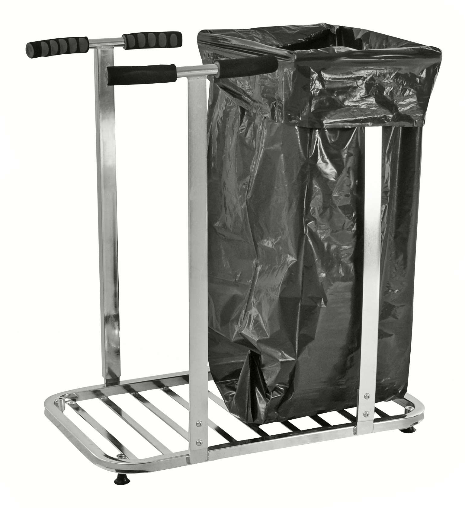 ESD Double Waste Sack Holder | Twin Bag Stand with Castors - THTT