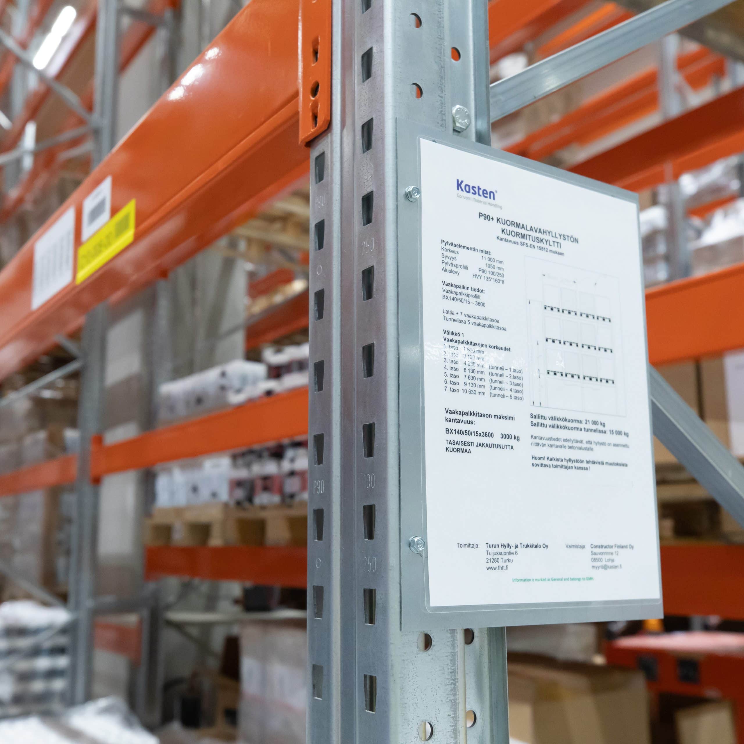 Load Sign A4 | Dexion P90 Pallet Racking - THTT