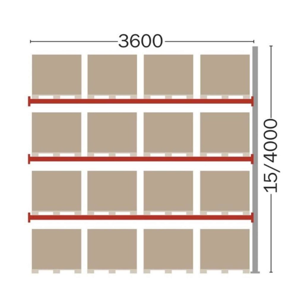 Dexion P90 | Pallet Racking Extension Bay | 16 EUR Pallets - THTT