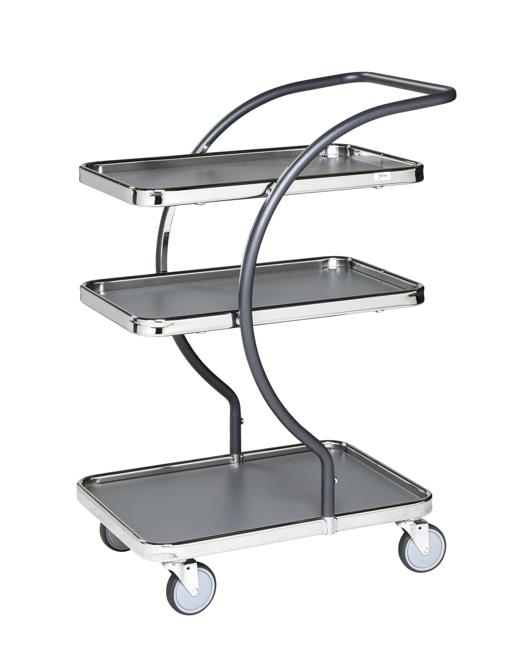C‑line 3‑Shelf Steel Trolley KM96300 | 180 kg Load - THTT